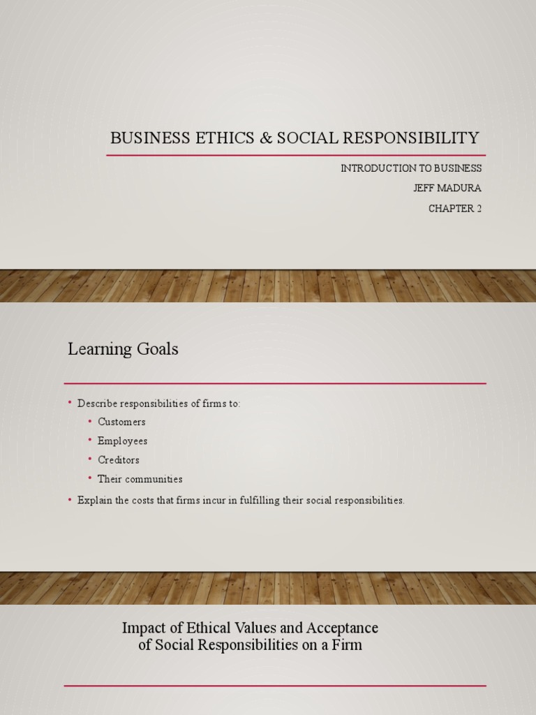 Business Ethics and Social Responsibility | PDF | Business Ethics ...