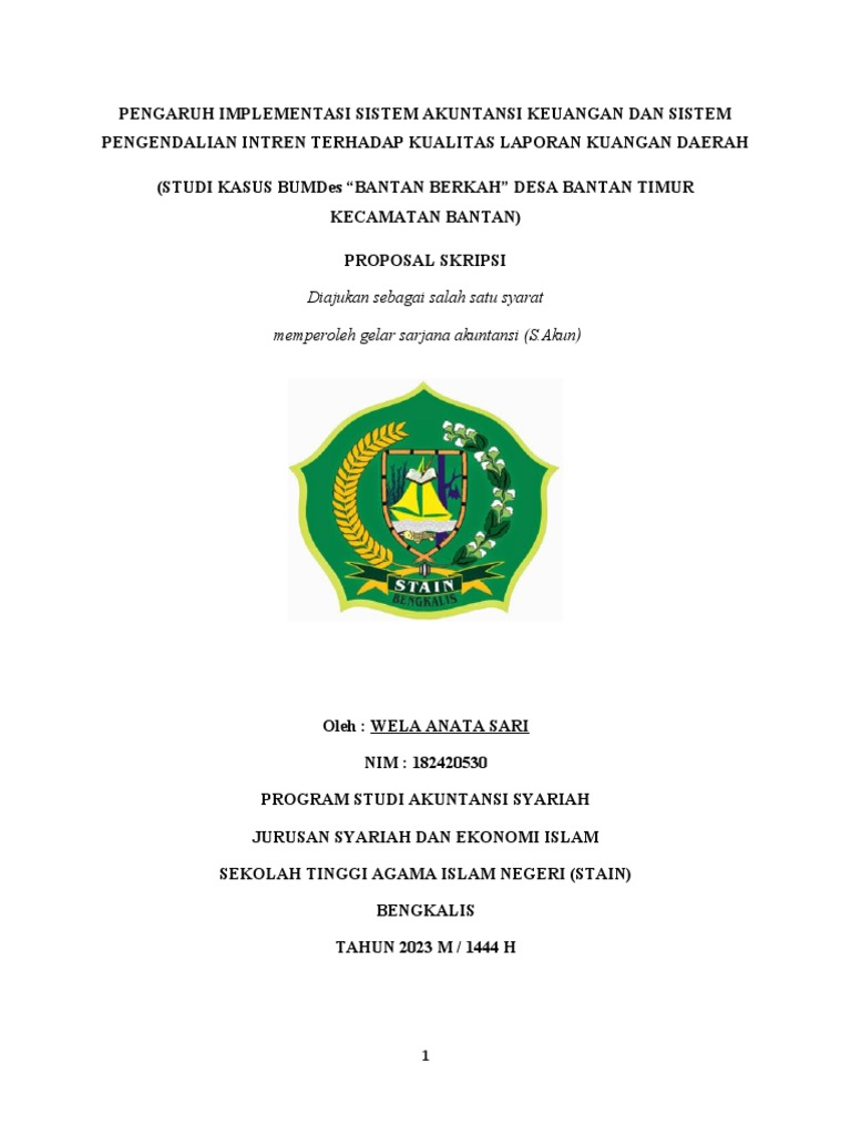 Proposal Wela Anata Sari - Metopel2023 | PDF