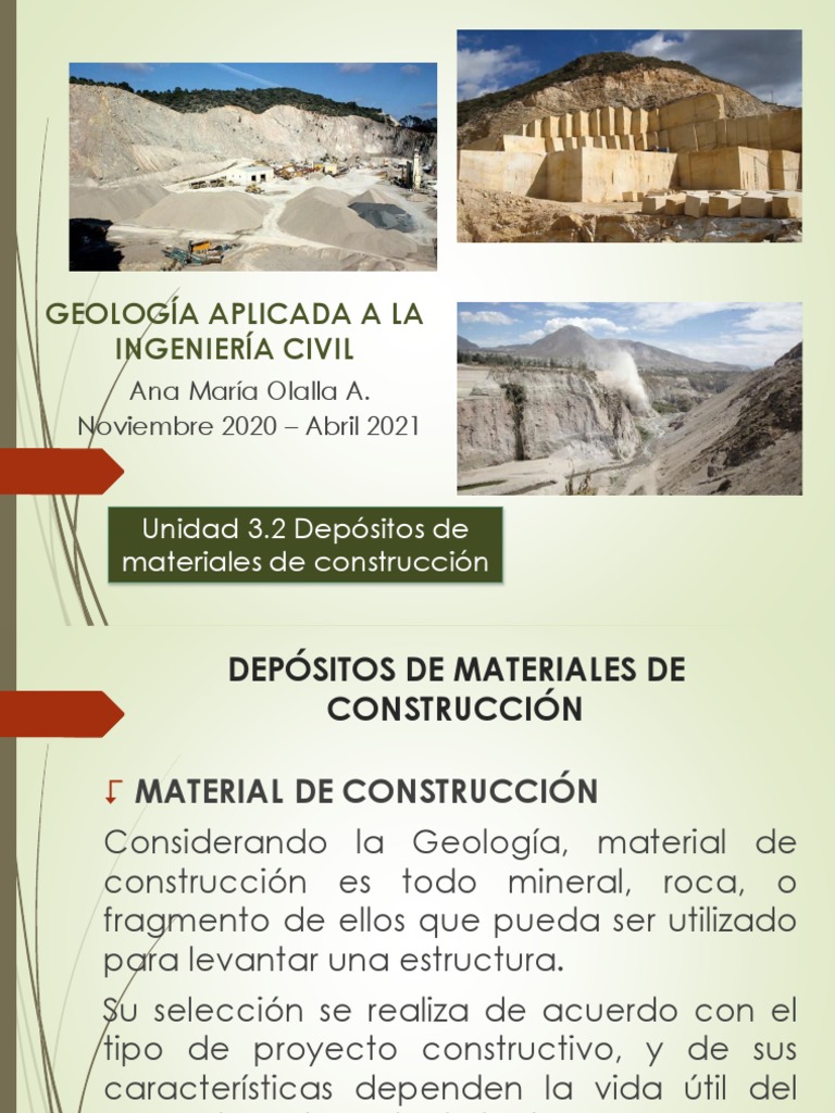 Unidad 3.2 - Materiales de Construcción (20-21) | PDF | Hormigón | Roca ...