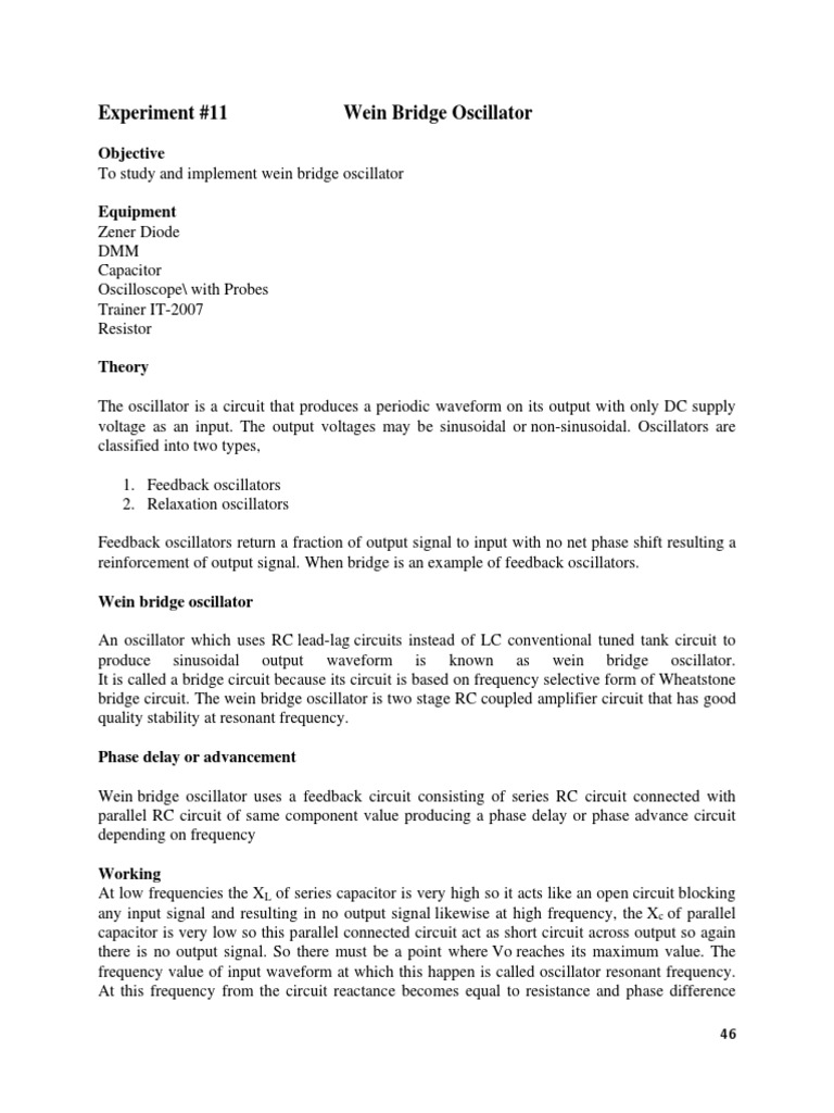 1588694780-ecd-lab-manual-lab-11 (1) | PDF | Electronic Oscillator | Electrical Network