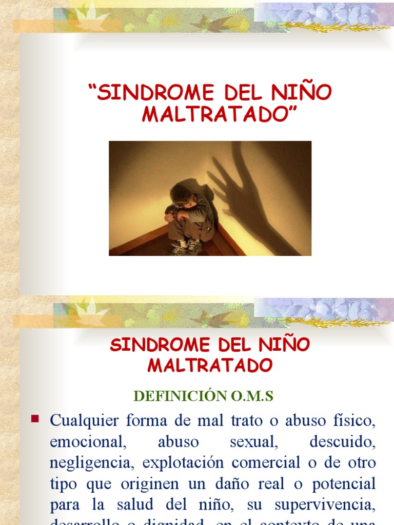 11.- SINDROME DEL NIÑO MALTRATADO | PDF | Abuso infantil ...