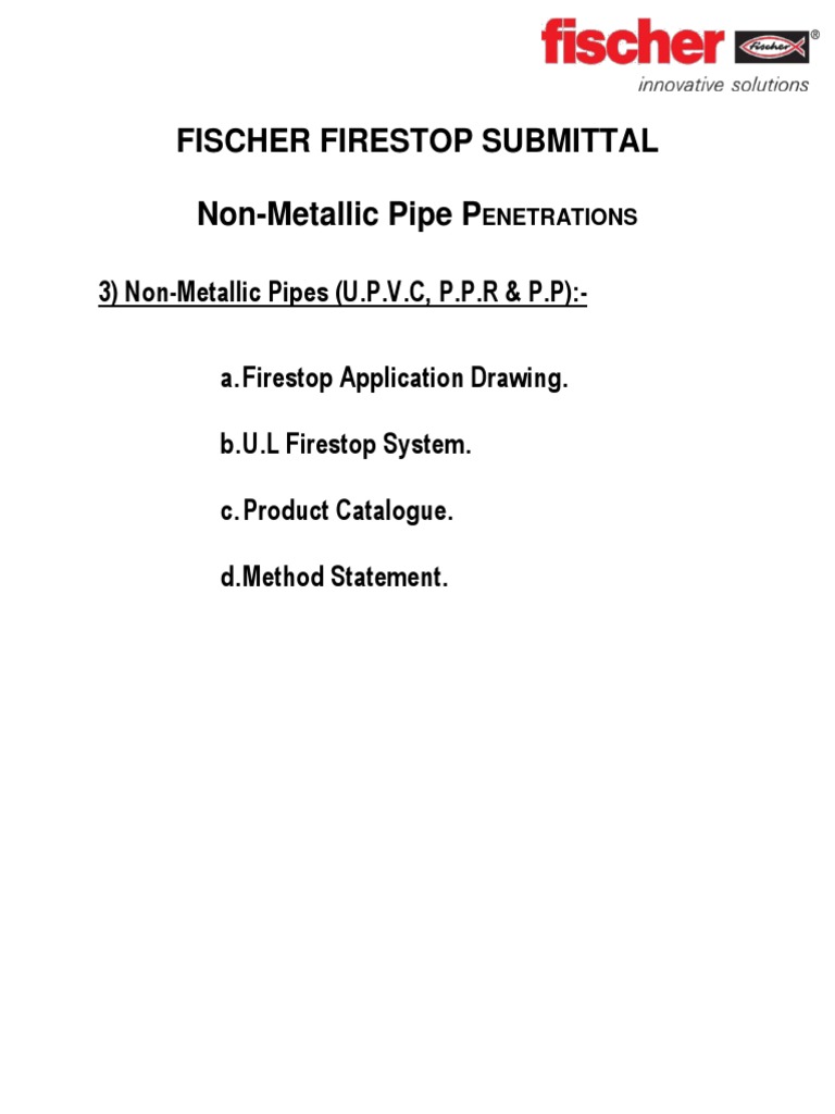 Fischer Firestop Submittal | PDF
