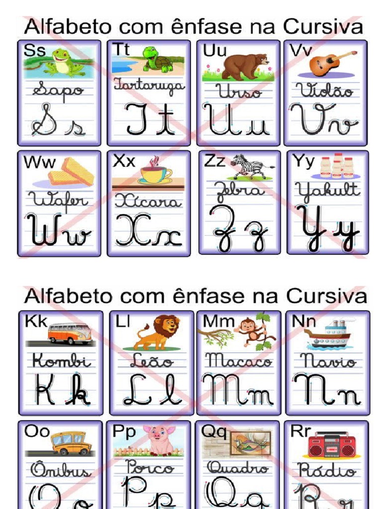 Alfabeto cursivo com setas | PDF
