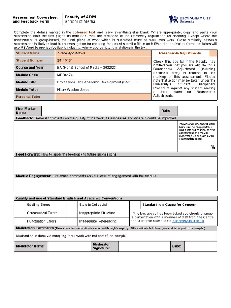 Ayshe A. PAD Assignment | PDF | Internship | Job Hunting