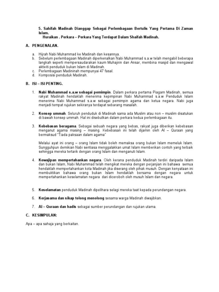 Nota Sejarah Sem 2 | PDF