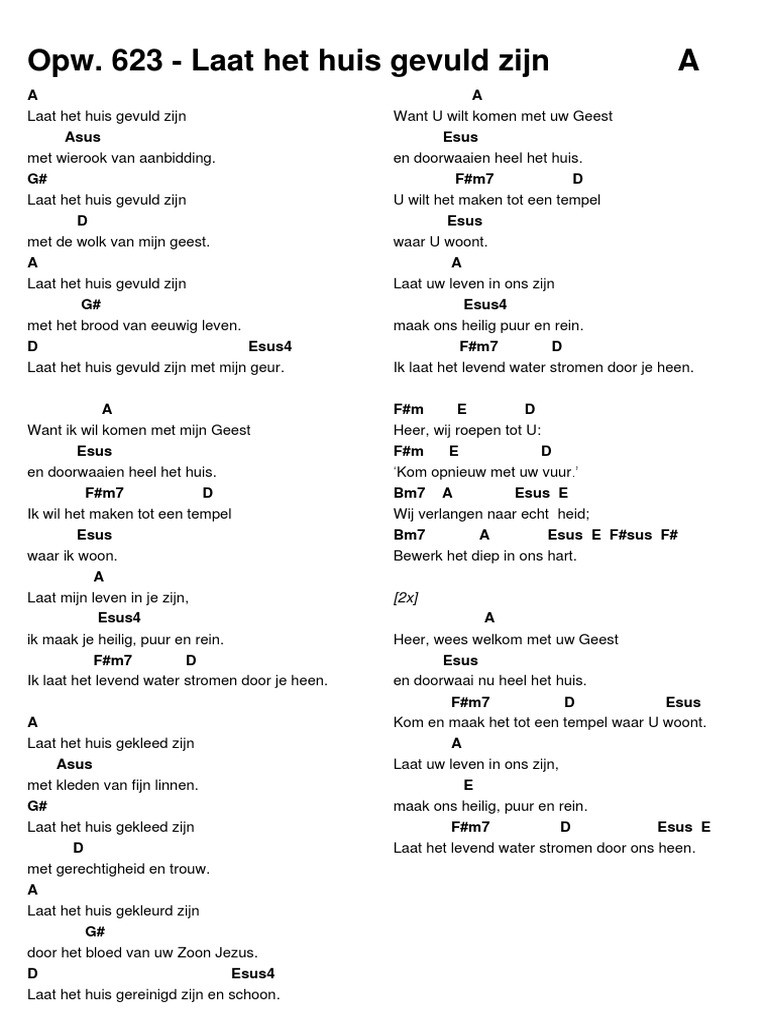 Opw. 623A - Laat het huis gevuld zijn | PDF