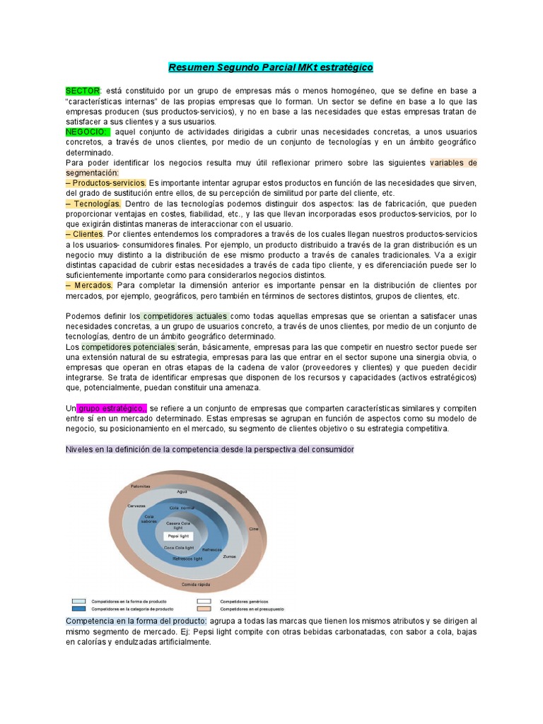 Segundo Parcial Marketing Estratégico | PDF | Producto (Negocio) | Mercado (economía)