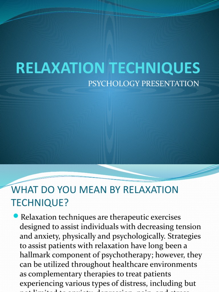 Relaxation Techniques | PDF | Relaxation (Psychology) | Yoga