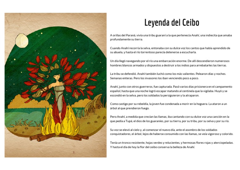 Leyenda Guaraní del Ceibo y Anahí | PDF