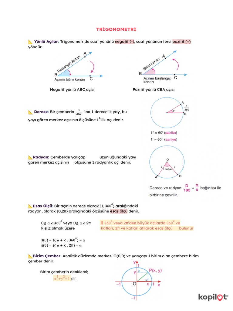 TRİGONOMETRİ | PDF