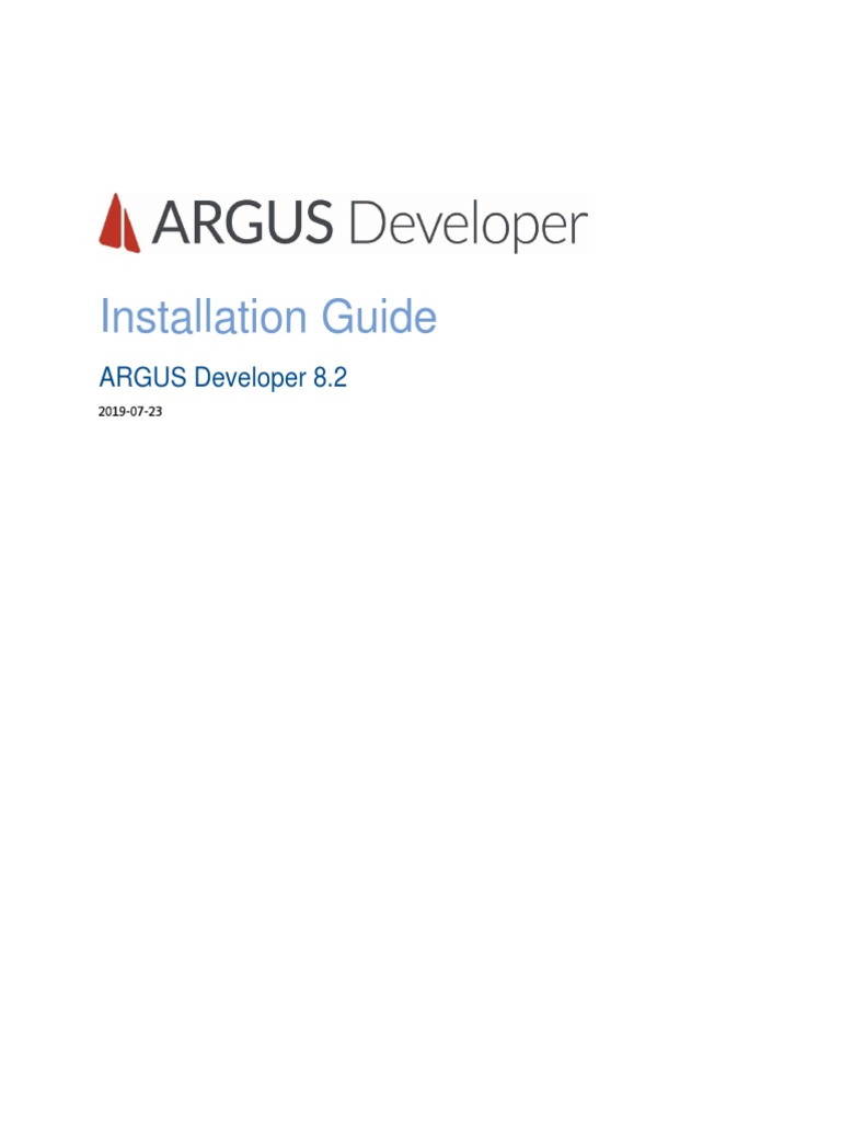 Argus Developer Install Guide | PDF | Installation (Computer Programs) | Citrix Systems