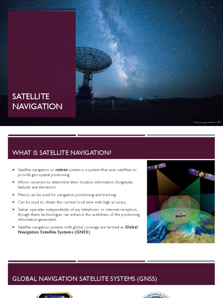 Satellite Navigation (GPS) | PDF | Global Positioning System | Computing