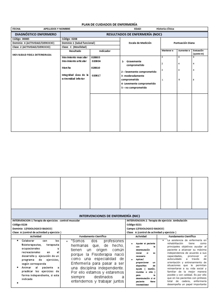 Noc y Nic | PDF | Terapia física | Medicina