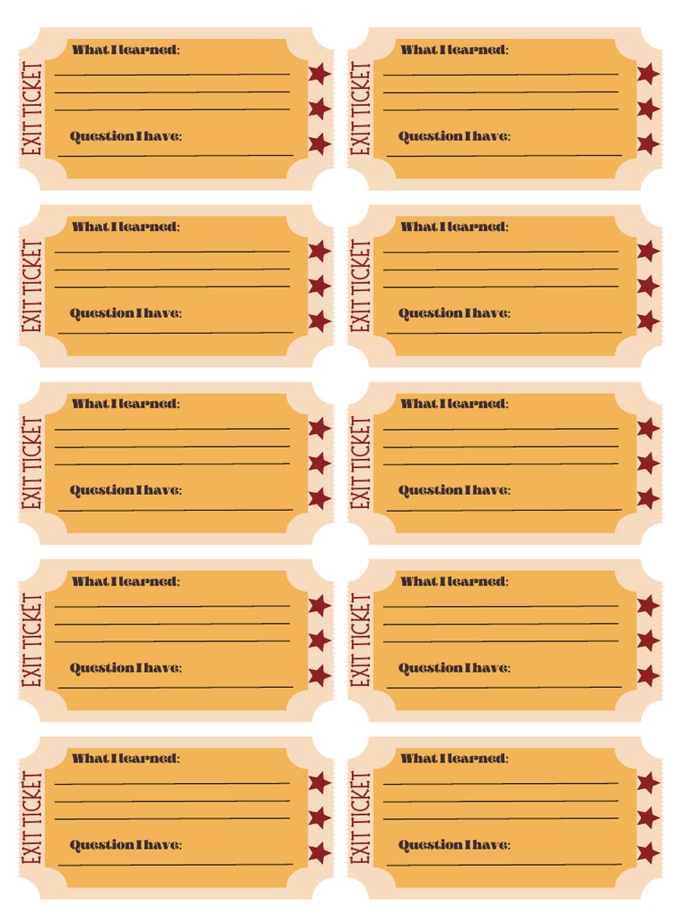 Exit Ticket | PDF