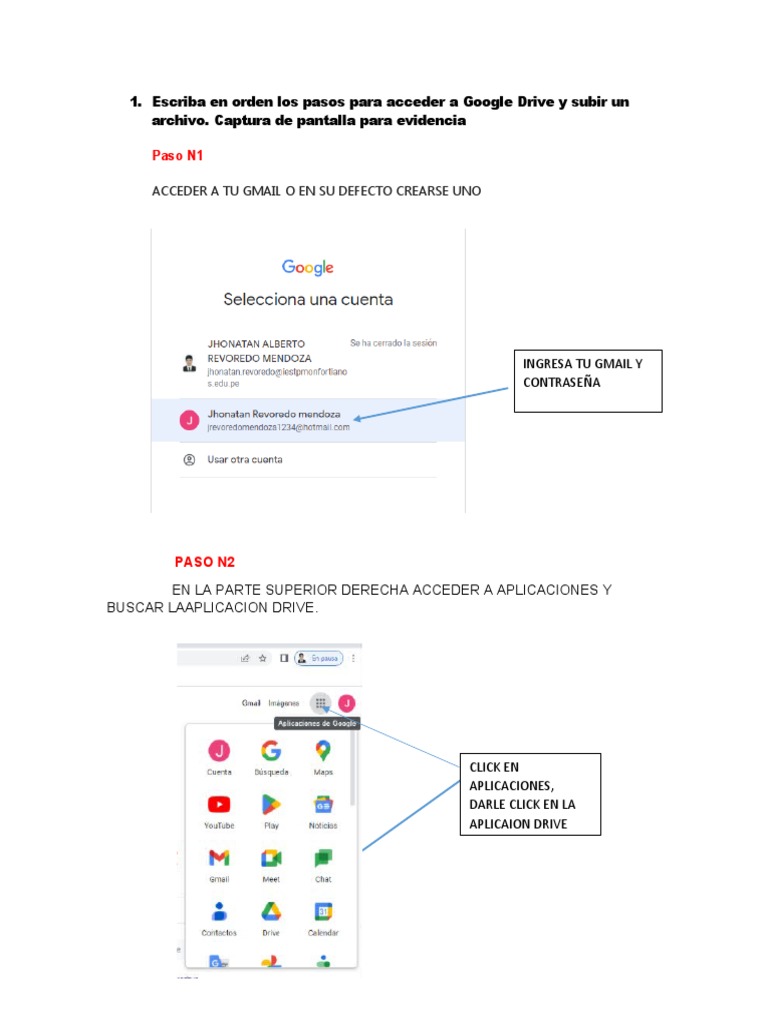 Tarea Tic Drive | PDF | Contraseña | Gmail