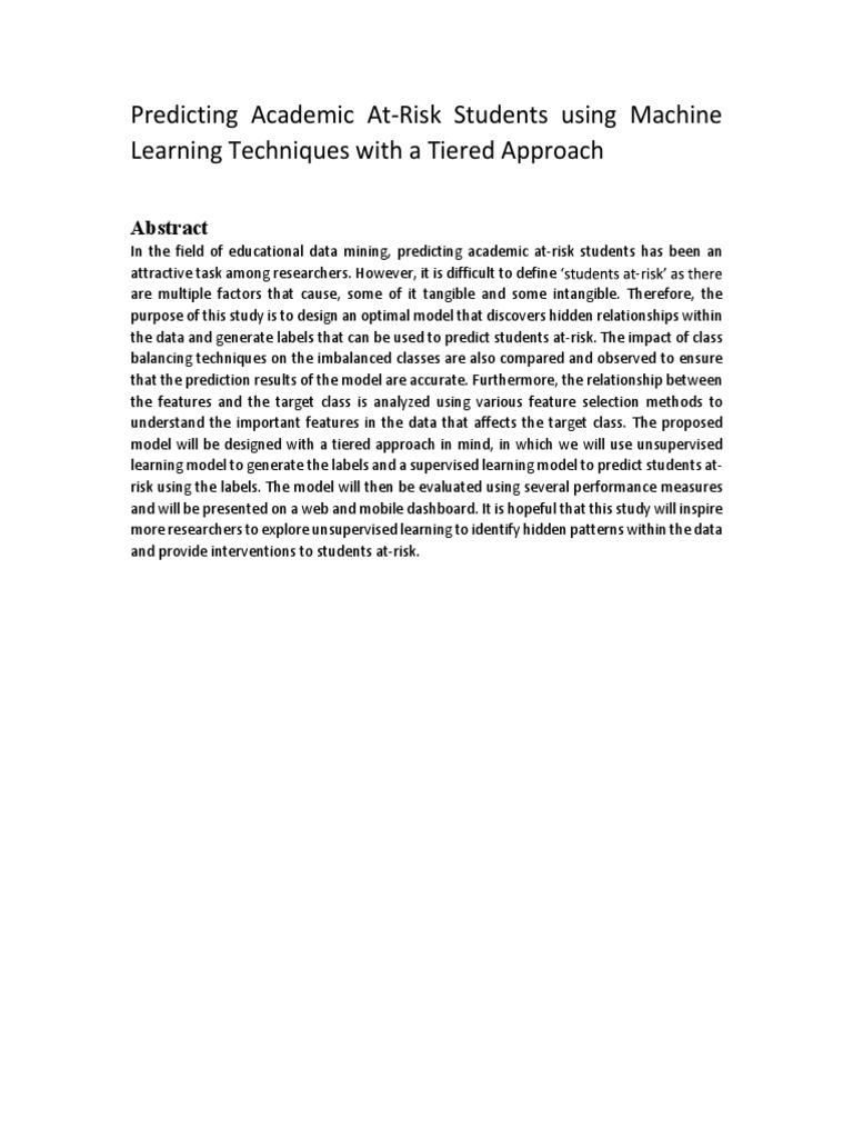 Predicting At-Risk Students with ML | PDF | Computers