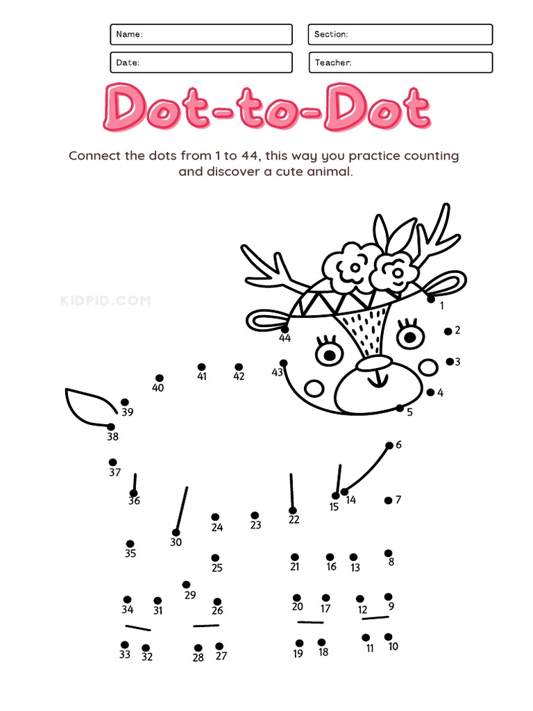 Connect the Dots Counting Activity | PDF | Teaching Methods & Materials