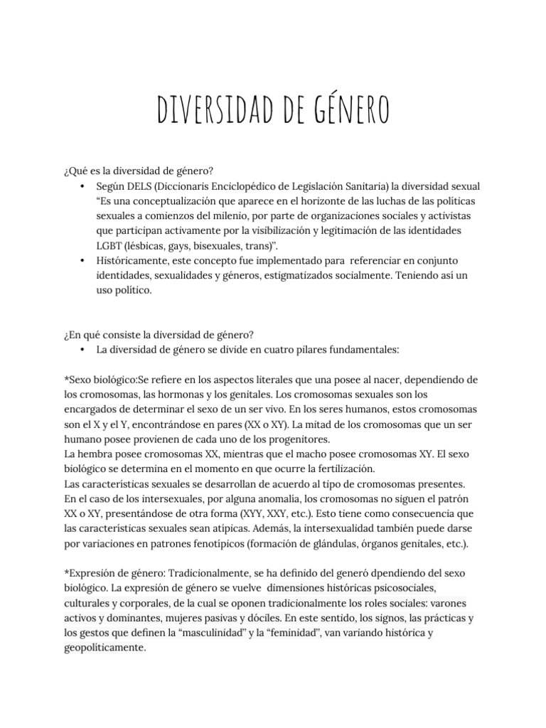 Diversidad de Género | PDF | LGBT | Estudios LGBTQIA+