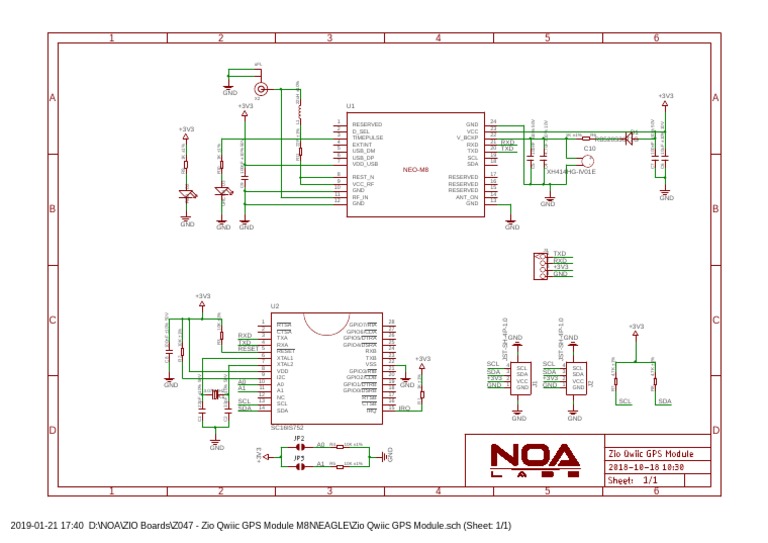 Zio Qwiic GPS Module Schematic | PDF