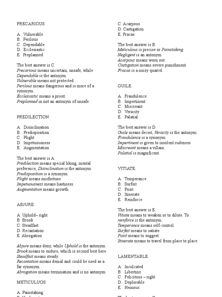 Analogies and Antonym Practice | PDF | Language Arts & Discipline