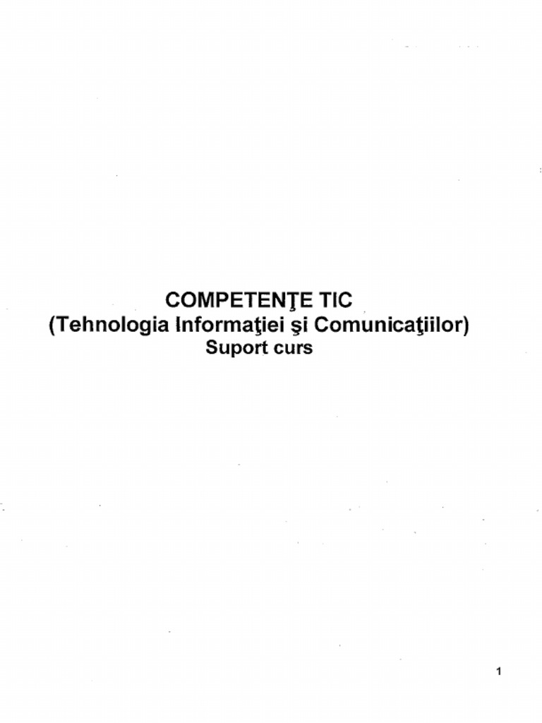 Suport Curs Competente TIC A4 | PDF