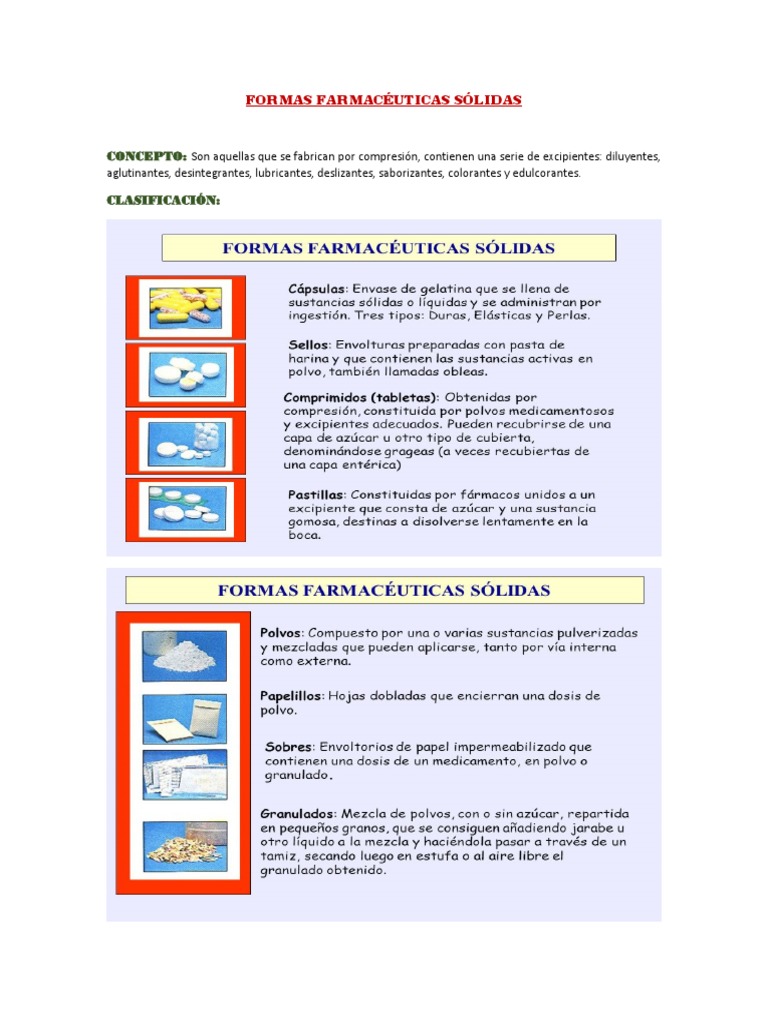 Formas Farmacéuticas Sólidas y Semisólidas - Teresa Pilco | PDF