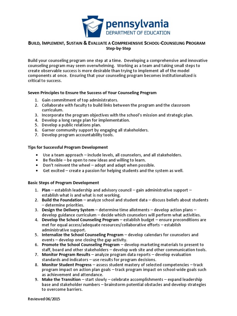 BISE Comprehensive School-Counseling Program Step-by-Step | PDF ... BISE Comprehensive School-Counseling Program Step-by-Step | PDF ...