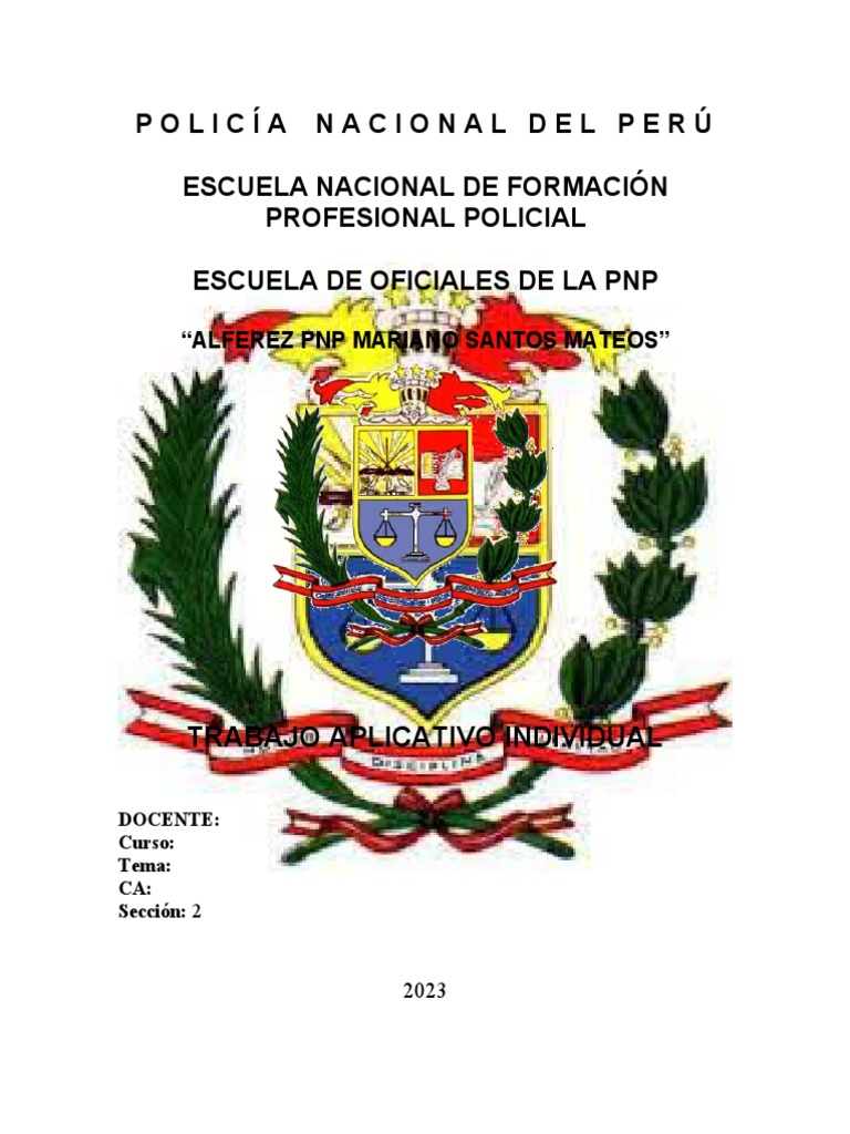 Caratulas Para Trabajos Eo-pnp | PDF