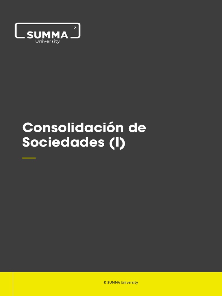 Consolidadcion de Sociedades 1 | PDF | Sociedad | Estado financiero