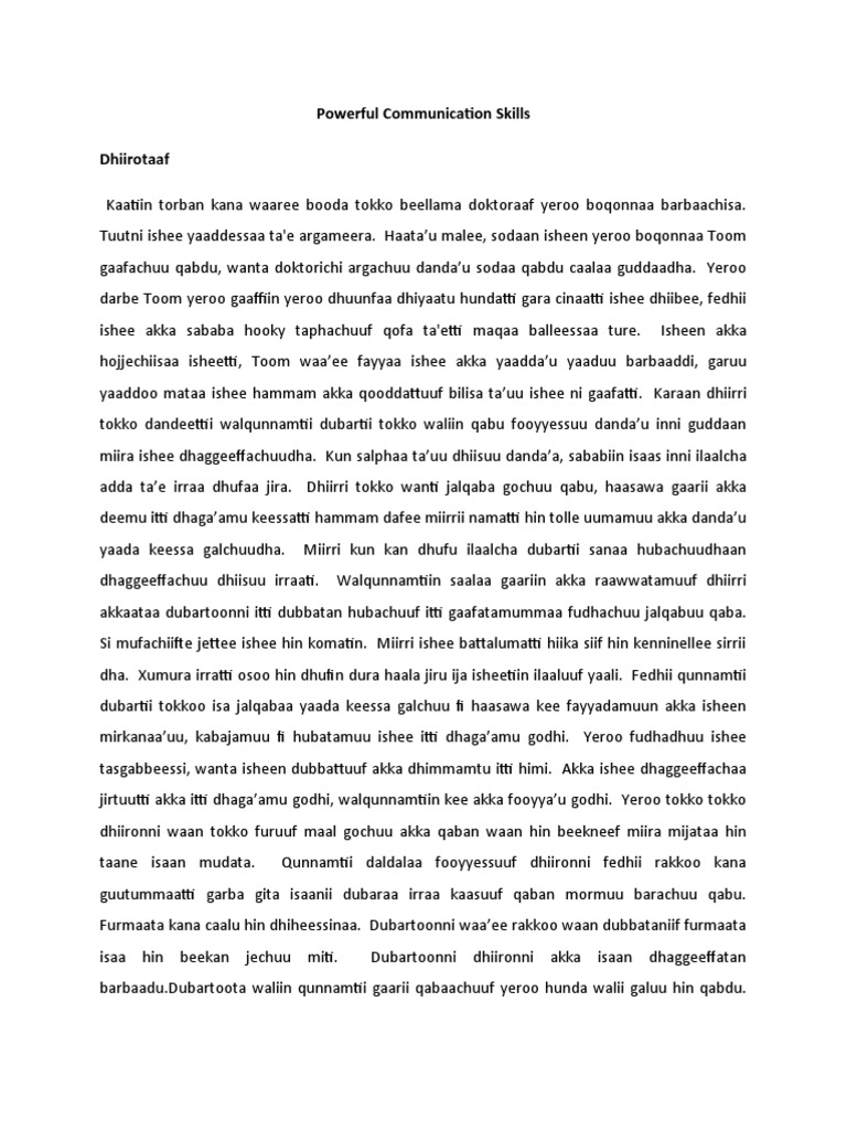 Communication Skills | PDF