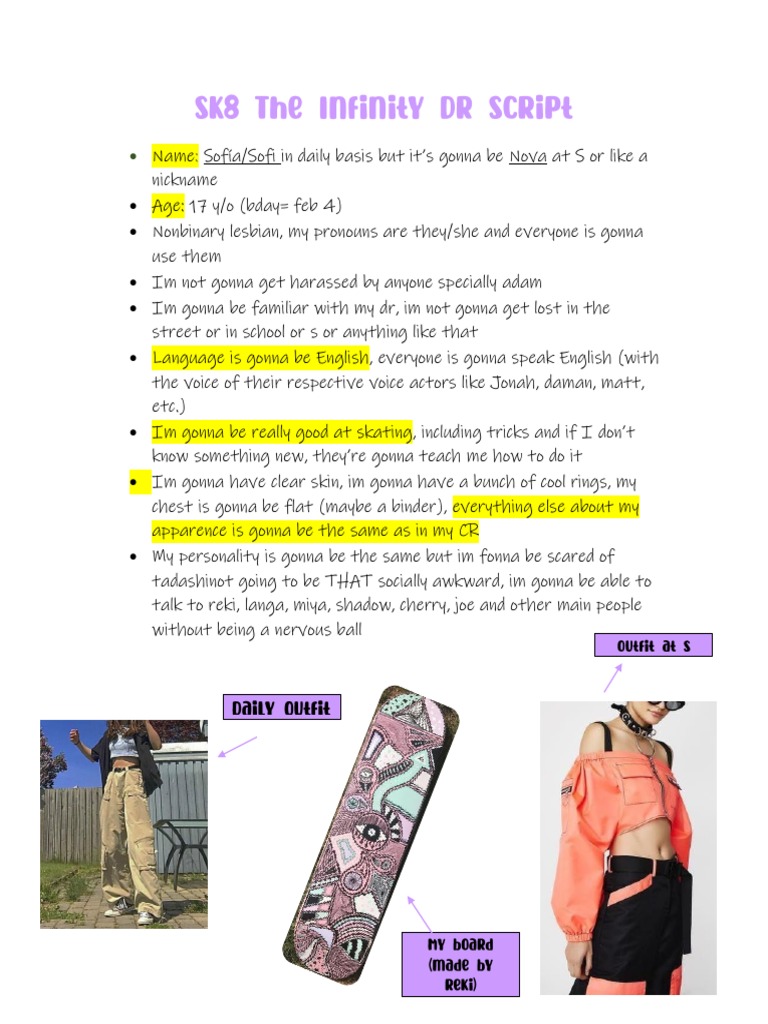 SK8 The Infinity DR Script | PDF