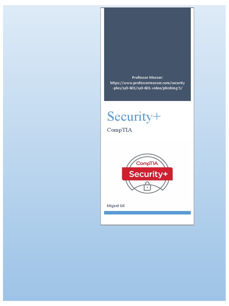 CompTIA Security+ Certification Overview | PDF | Computers