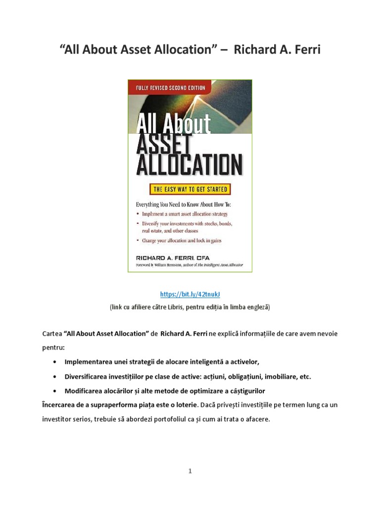 All About Asset Allocation - Richard Ferri | PDF