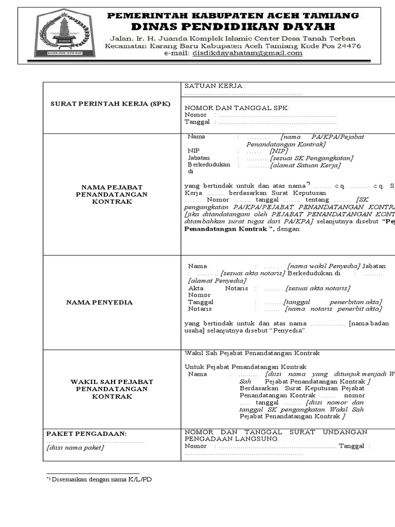 Rancangan SPK Pek Konstruksi | PDF