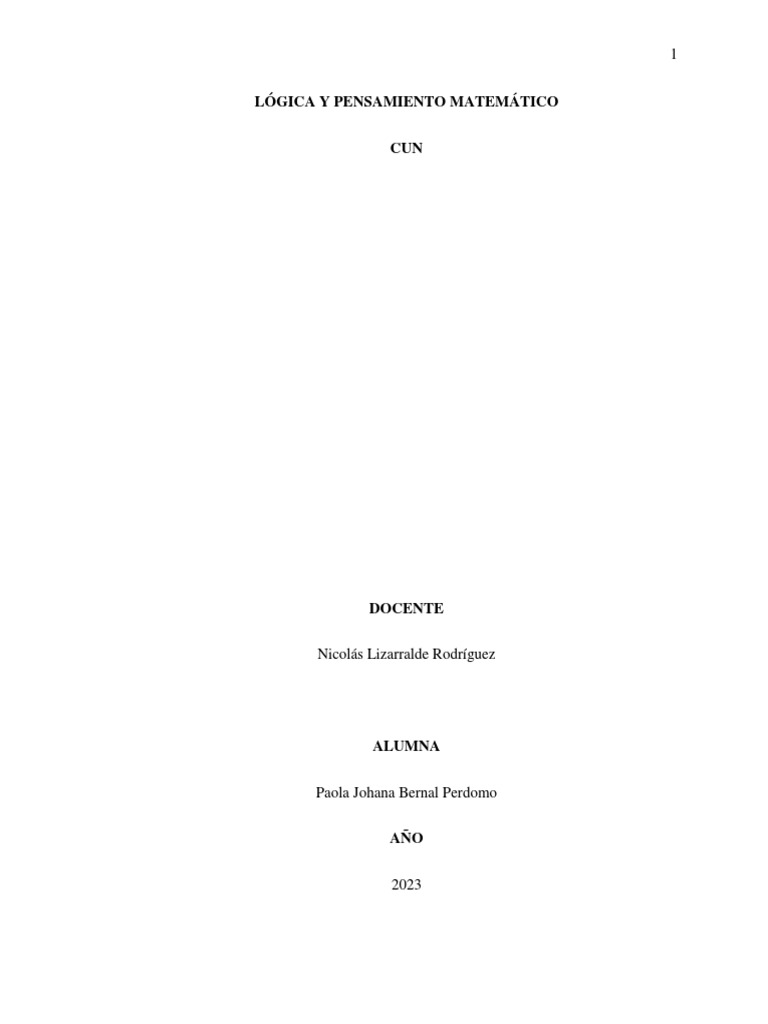 Aca 1 | PDF | Proposición | Lógica