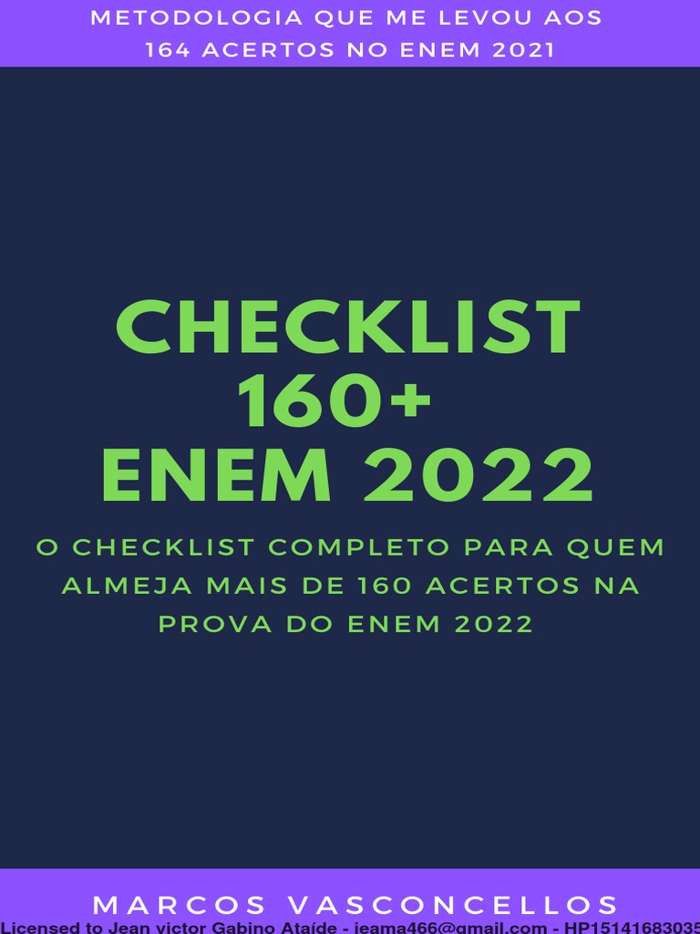 Checklist 160+ | PDF | Química | Brasil