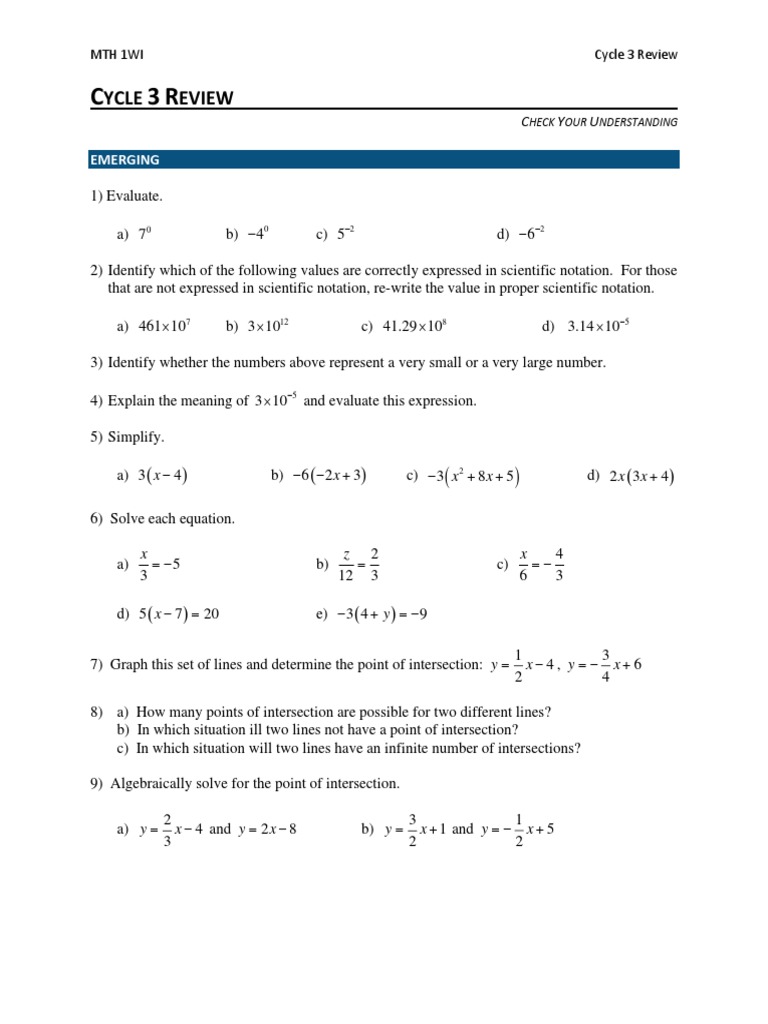 Cycle 3 Math Review Guide | PDF | Area | Volume
