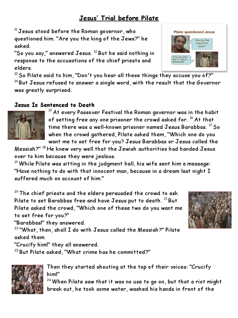 Jesus' Trial and Sentencing | PDF | Barabbas | Jesus