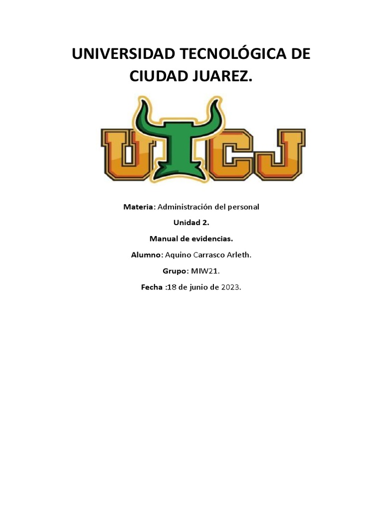 Un2 Administración Del Personal Pdf Gestión De Recursos Humanos