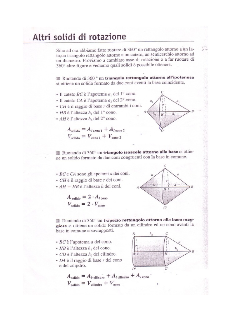 Solidi Di Rotazione Composti Alunni | PDF