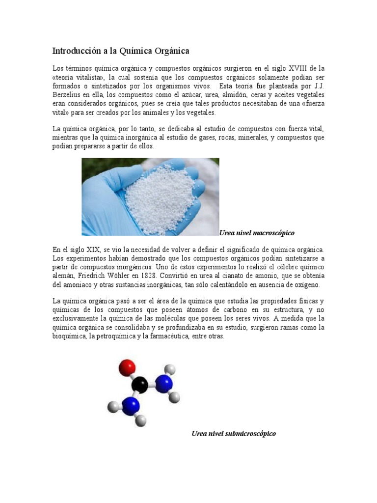 Introducción a la Química Orgánica | PDF | Compuestos orgánicos ...