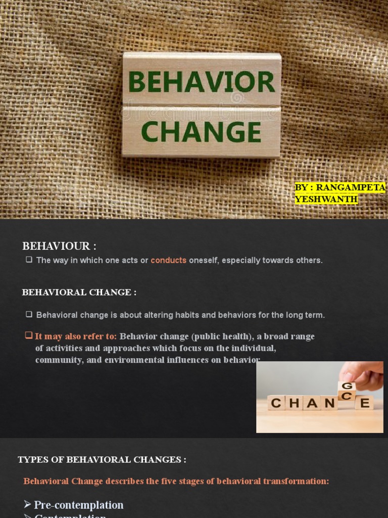 Stages of Behavioral Change in Psychology | PDF | Career & Growth ...