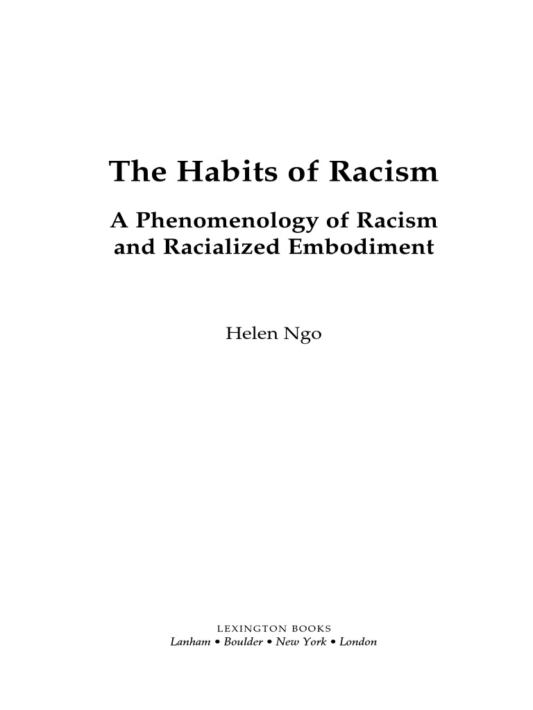 Ngo - The Habits of Racism | PDF | Racism | Discrimination & Race Relations