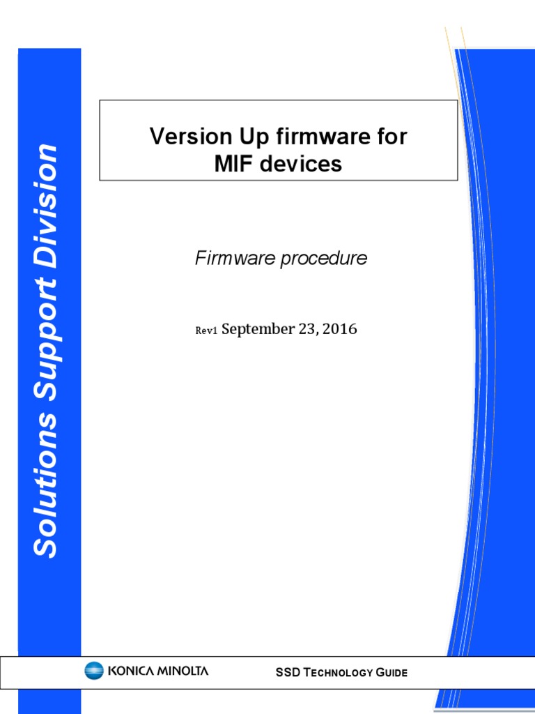 Version Up firmware for MIF devices | PDF | Booting | Usb Flash Drive