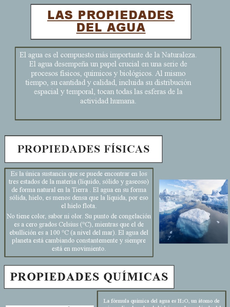 Las Propiedades Del Agua | PDF