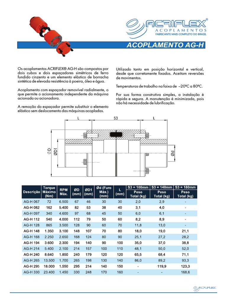 Acoplamento-Ag H | PDF | Torque | Potência (Física)