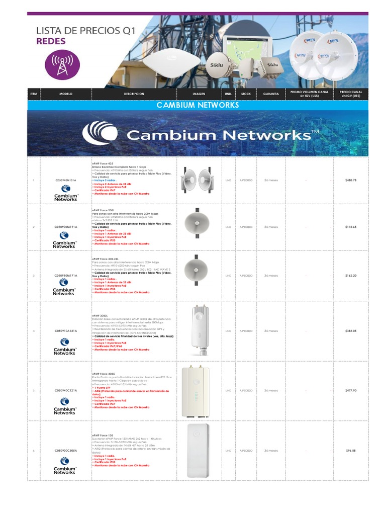 LP - Linea - CAMBIUM-RFELEMENTS-SANNY TELECOM - Q1-23-CANAL | PDF ...