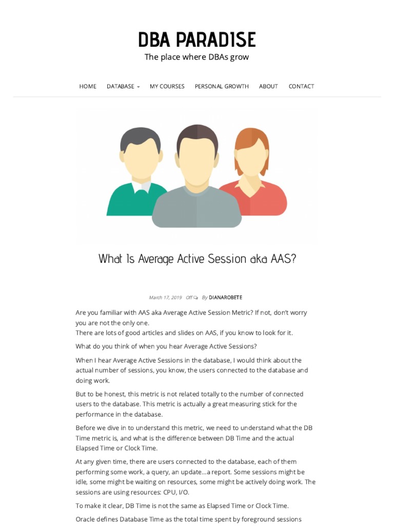 Understanding Average Active Sessions | PDF | Databases | Central ...