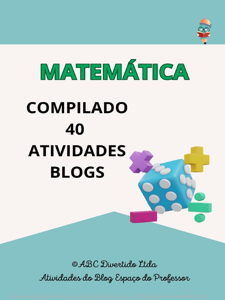Compilado de Atividades de Matematica 40 Atividades Caderno 01 | PDF | Matemática | Aritmética