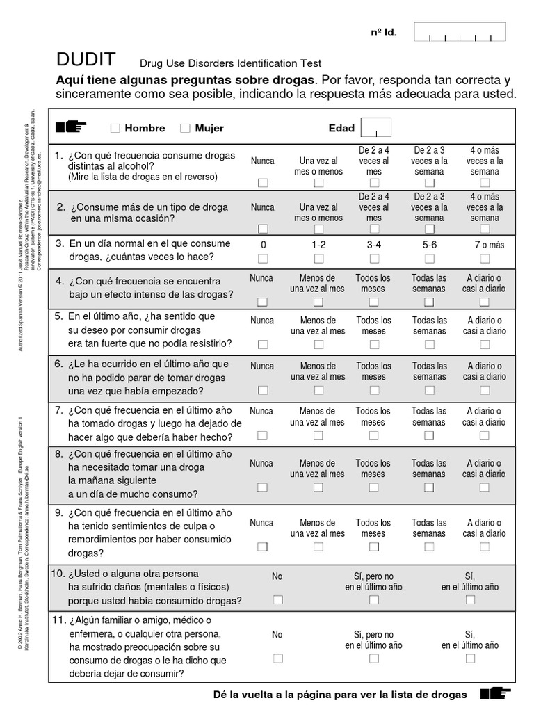 DUDIT Spanish_Version | PDF | Oxicodona | Terapia